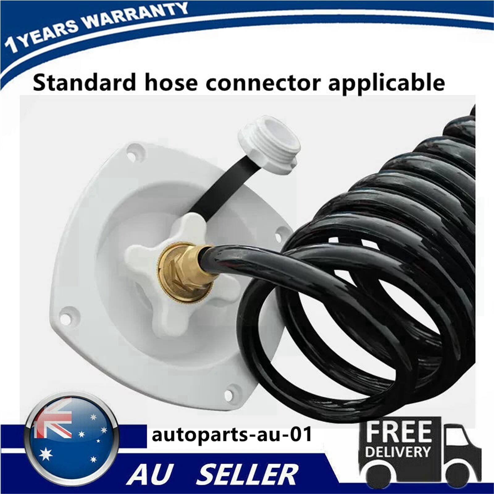 New Caravan RV White Mains Water Inlet With Pressure Regulator Filler ...