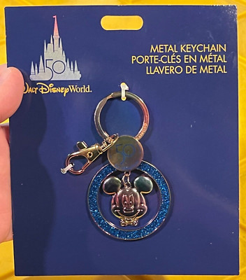 Walt Disney World Keychain 50th Anniversary Mickey Mouse New | eBay