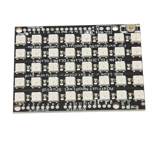 WS2812B 5050 RGB LED Integrated Driver 5x8 40 Bits Full Color Light ...
