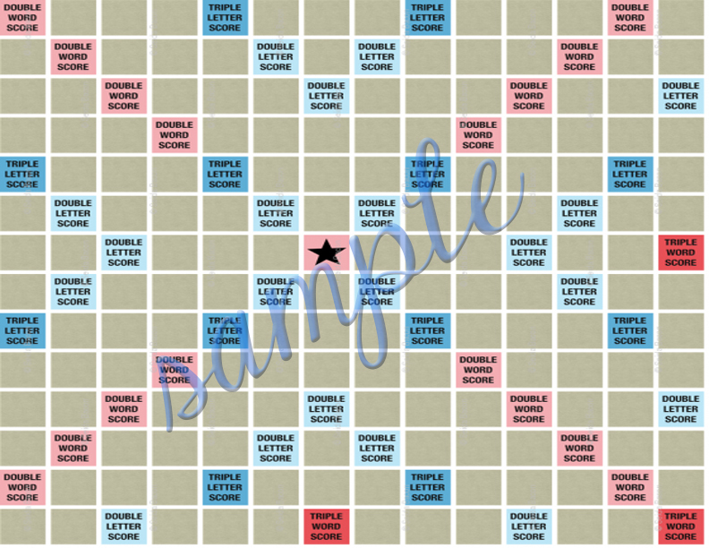 SCRABBLE Cake Toppers Edible image sugar SHEET topper Birthday icing ...