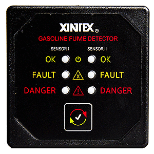 Xintex Gasoline FUME Detector W/2 Plastic Sensors - Black Bezel Display ...