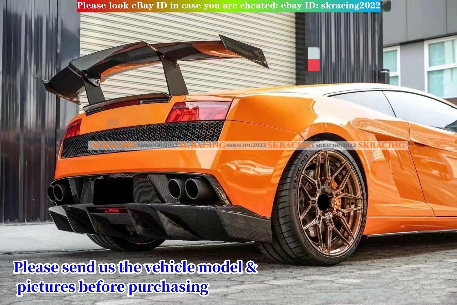 For Lamborghini Gallardo LP550 LP560 LP570 Carbon Fiber Rear Bumper ...