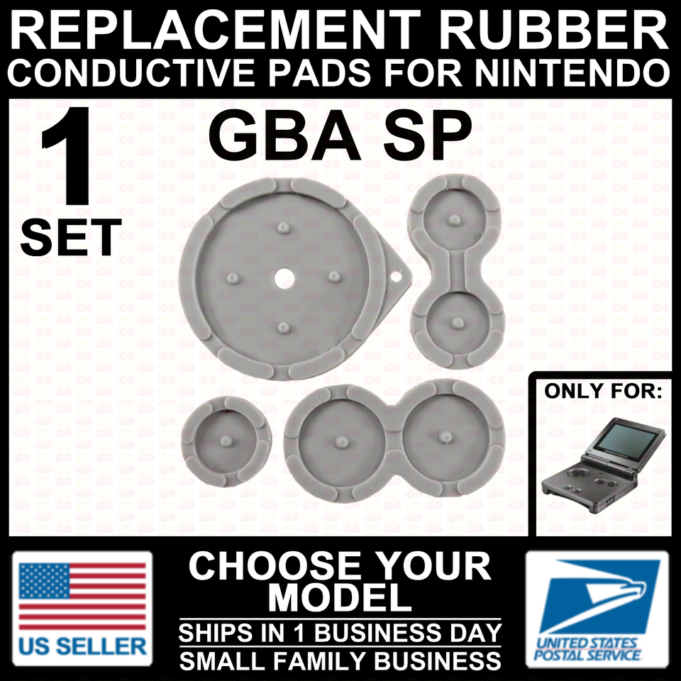 Conductive Rubber Controller D-Pad GB/GBC/GBA/SP/DS/Lite/DSi/New/3DS/XL ...