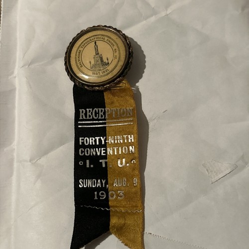 1903 49th Convention of The International Typographical Union Pin | eBay