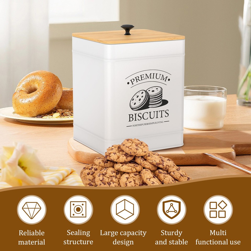 Enduring Cookie Jar with Airtight Lid Large Capacity Biscuit Jar qiaJE ...