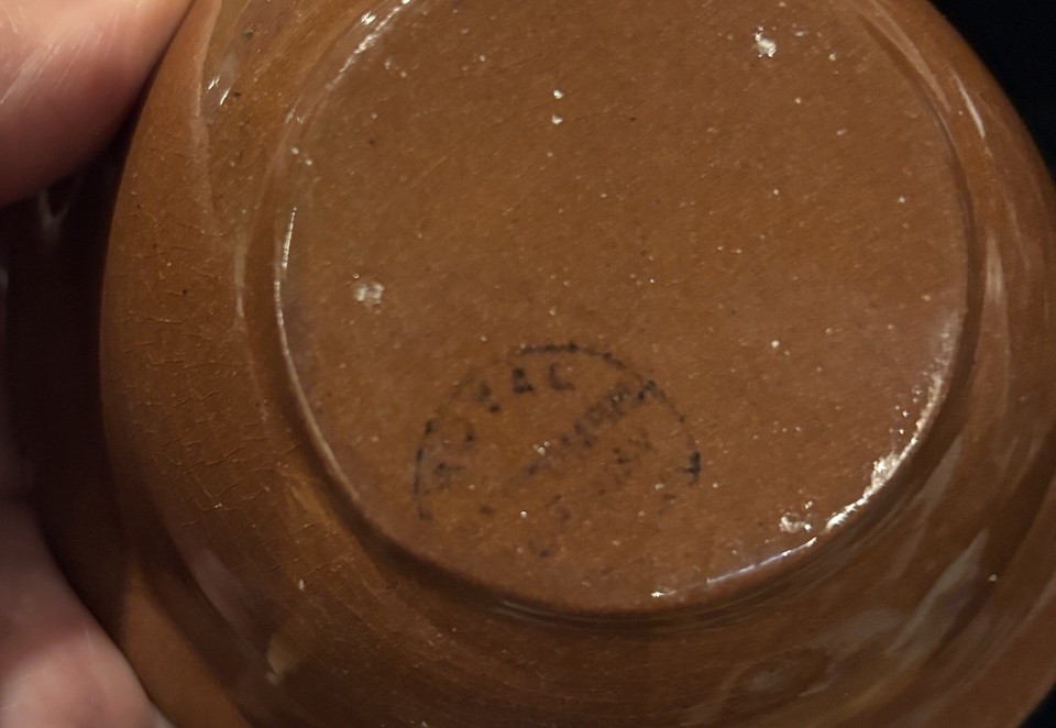 Vintage Watcombe Torquay Devon ?? Motto Ware Pottery Bowl with handle ...
