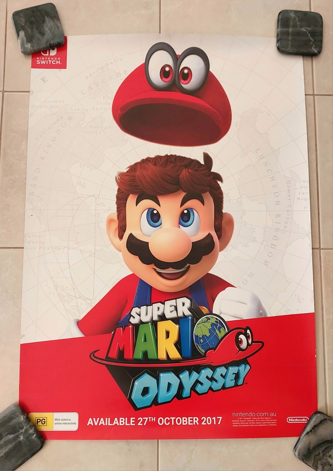Super Mario Odyssey Australian Nintendo Switch Promotional Store Poster ...