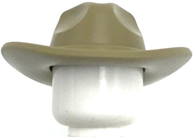 Lego New Dark Tan Minifigure Headgear Hat Very Wide Brim Outback Style ...
