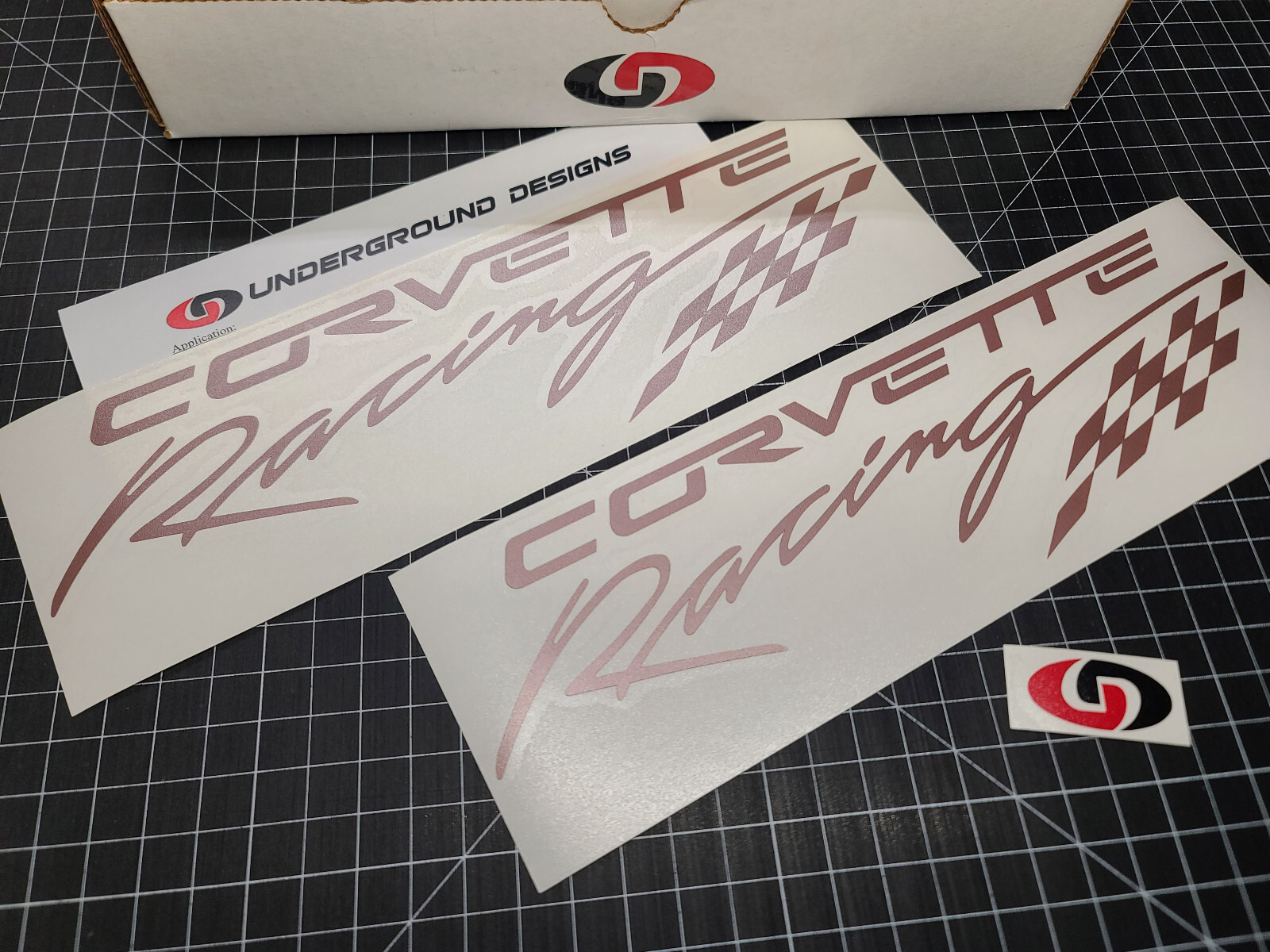 Corvette Racing Script Decals (2) C5 C6 C7 C8 Stickers Stingray Z51 Z06 ...