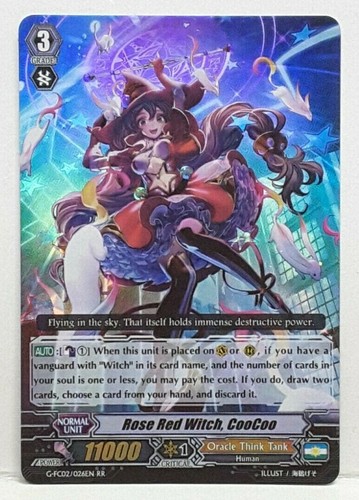 Cardfight Vanguard Rosarot Hexe, Coocoo G-FC02/026EN RR Oracle Denke ...