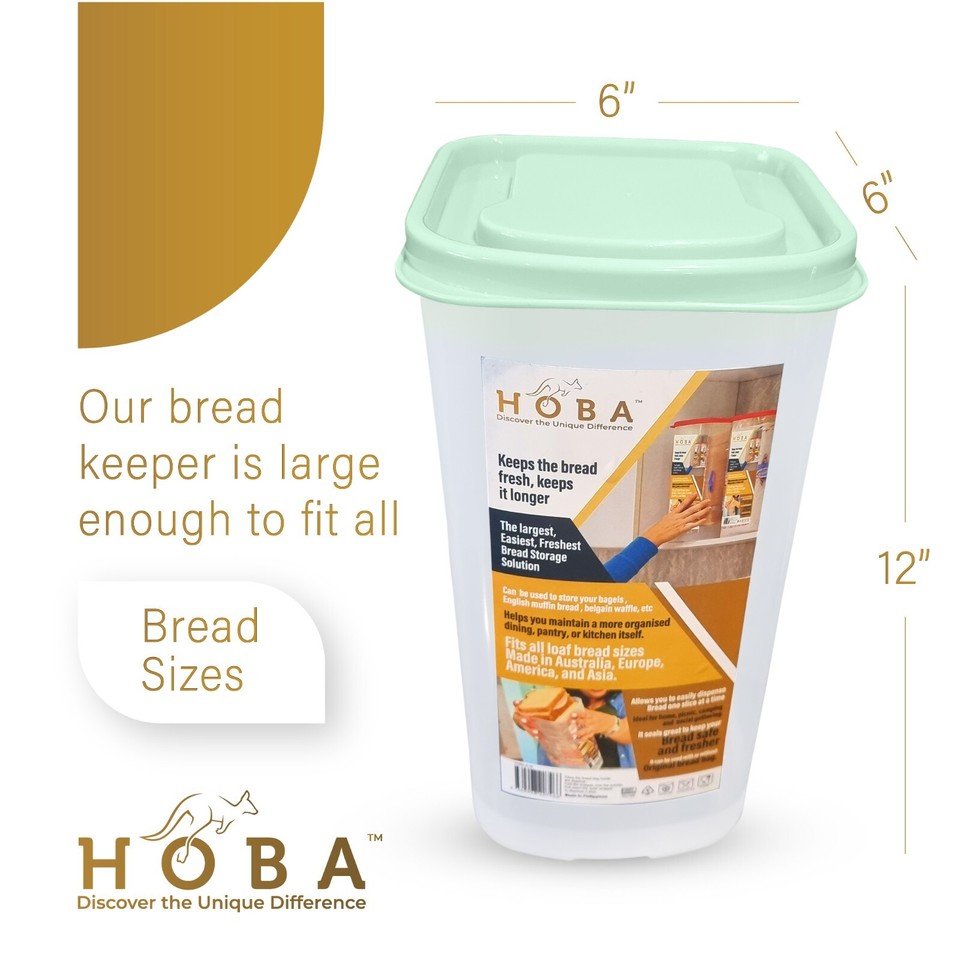 Bread Keeper Loaf Bread Storage Container Bread Box Bread Dispenser ...
