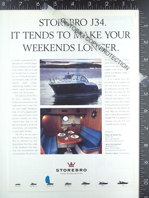 1999 ADVERTISING ADVERTISEMENT AD for Storebro J34 boat yacht 2000 2001 ...
