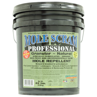 Mole Scram Professional Mole Repeller Granules 22 Lb Cvrs Up To 15,000 ...
