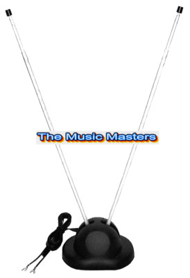 FM Radio Stereo Receiver Indoor Telescopic Rabbit Ears ANTENNA 300 Ohm ...