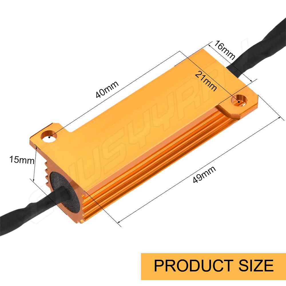 LED LIGHT BULB LOAD RESISTOR FIX CORRECTOR TURN PARK BLINK SIGNAL ...