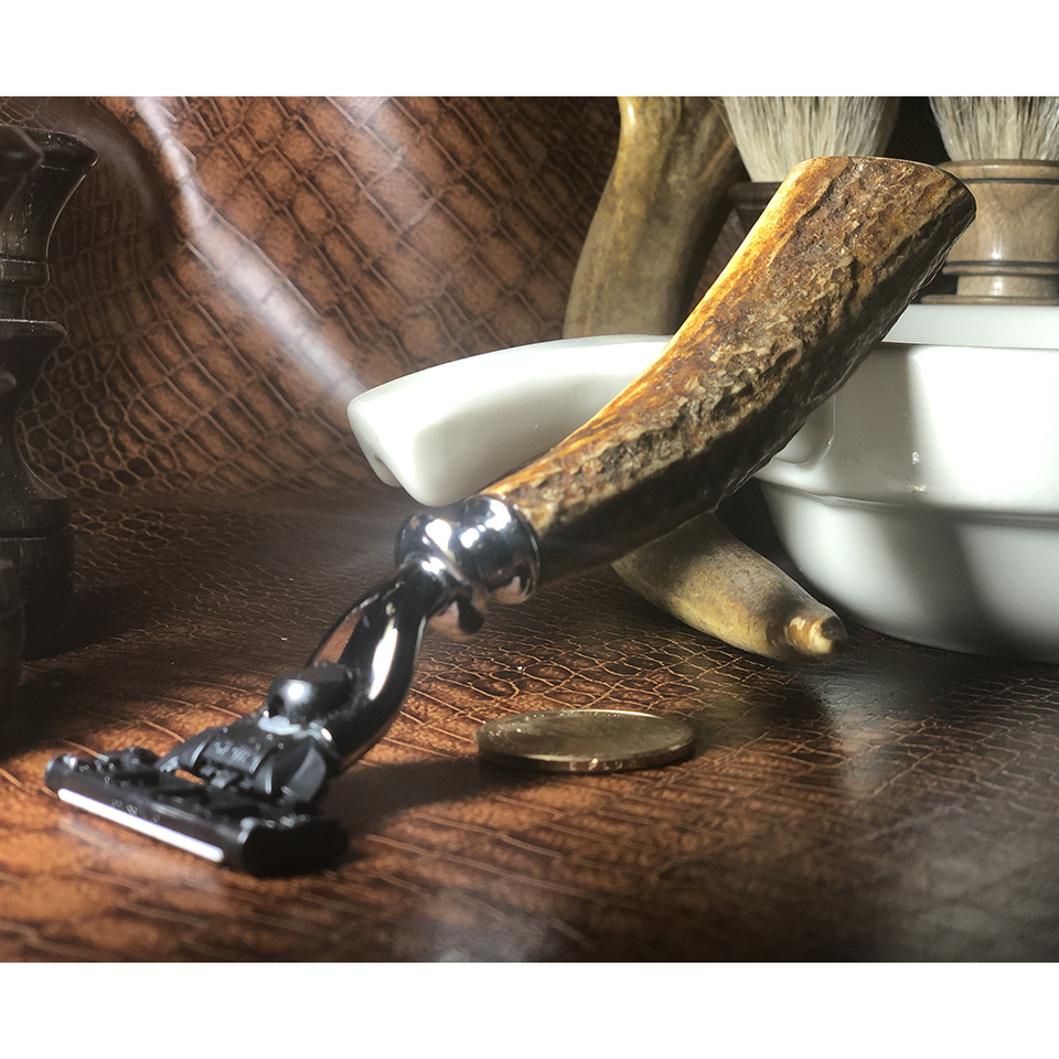Custom Antler/Stag Handle Mach 3 Shaving Razor (Handcrafted in USA) | eBay