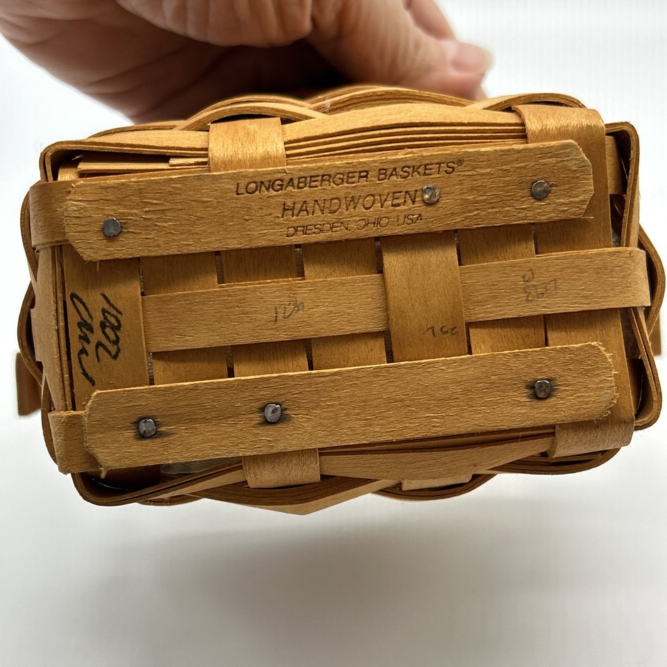 Longaberger 2001 Sweetheart Red Love Notes Basket W/Liner And Plastic ...