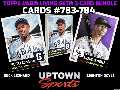 Topps MLB Living Set Cards 783- 784 - Buck Leonard & Brenton Doyle ...
