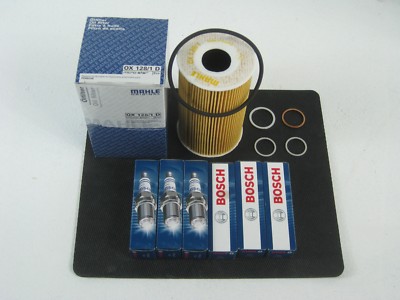 OEM Bosch Spark Plugs + Mahle Oil Filter Kit 2001-05 Porsche 911 996 ...