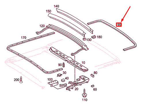 NEW MERCEDES-BENZ G W463 SLIDING LIFTING ROOF PAD A1236820197 OEM | eBay