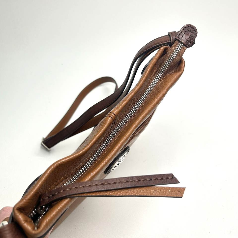 BRIGHTON London Groove Sadie Crossbody Purse ~ Brown Leather Shoulder ...