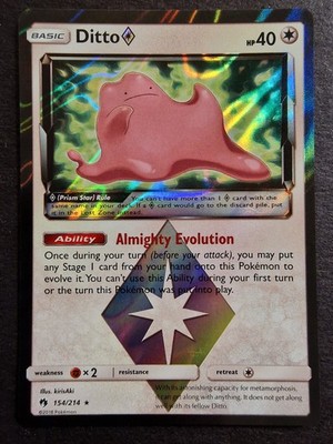 Pokémon TCG DITTO 154/214 HOLO Lost Thunder | eBay