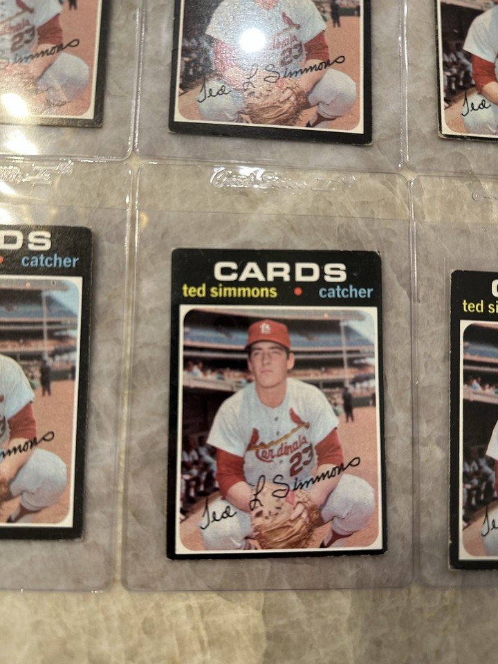 (6) Ted Simmons St. Louis Cardinals Rookie 1971 Topps MLB Baseball Card ...