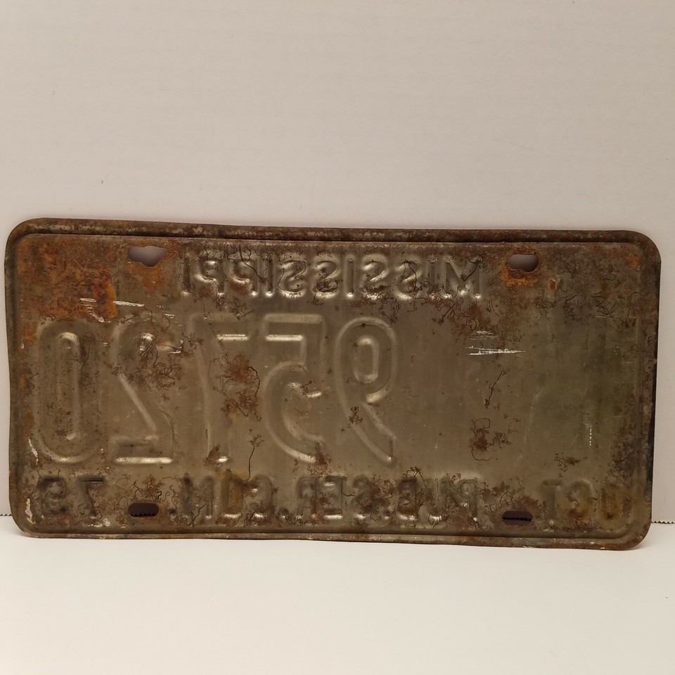 1979 Mississippi Public Service Commission License Plate Government Tag ...