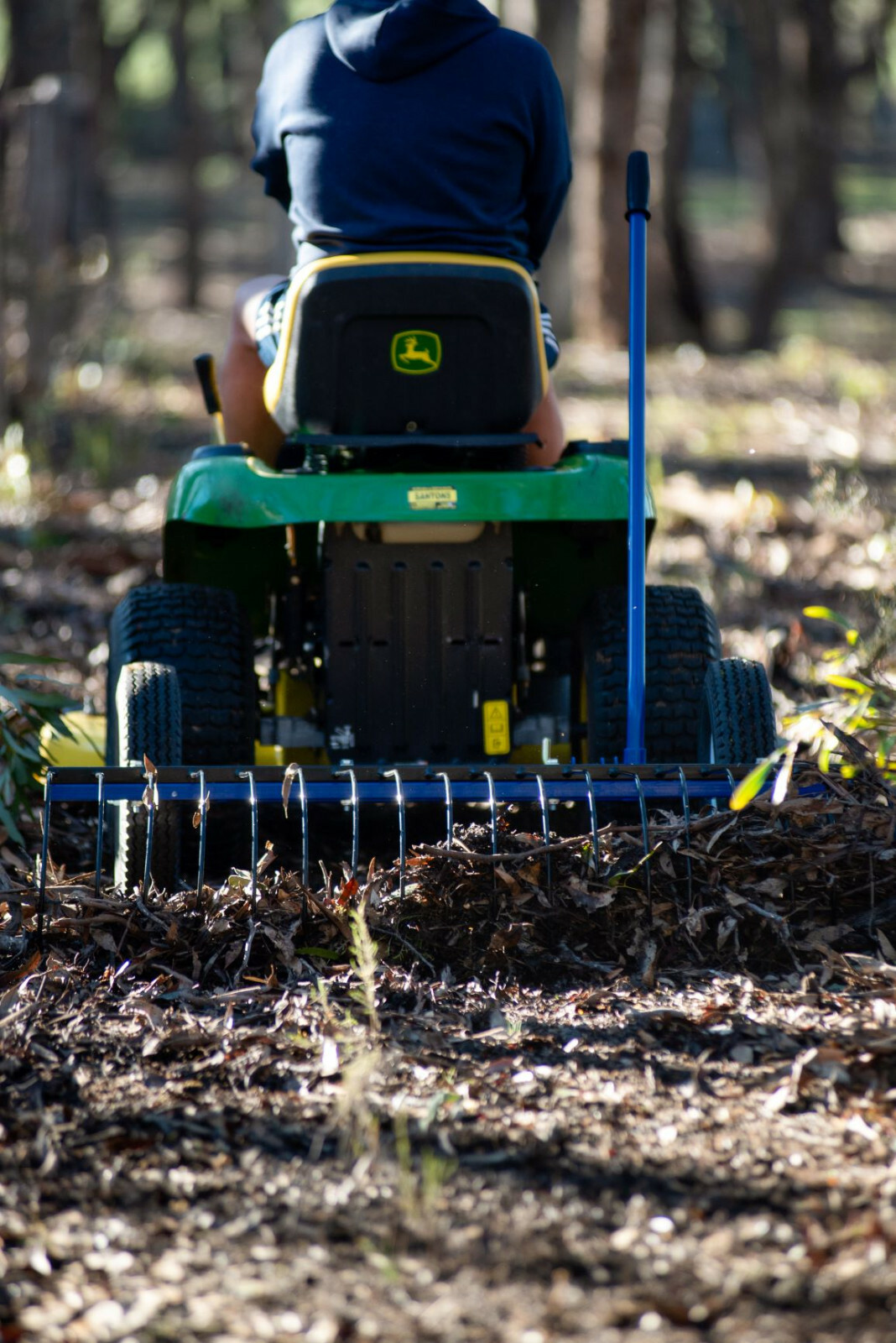 THE MINI BEAST RIDE-ON MOWER LANDSCAPE STICK RAKE 4FT 1200MM TOW BEHIND ...
