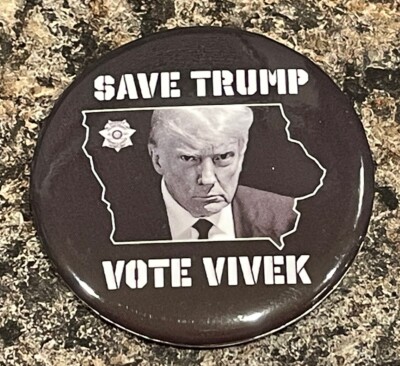 VERY RARE Vivek Ramaswamy Save Trump Vote Campaign Button Iowa Caucus ...