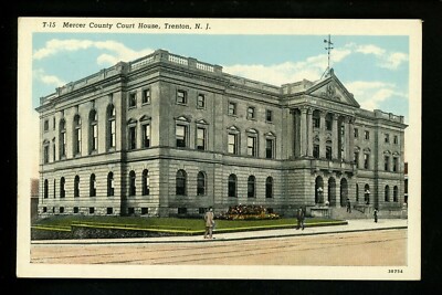 New Jersey NJ postcard Trenton, Mercer County Court House Curt Teich | eBay