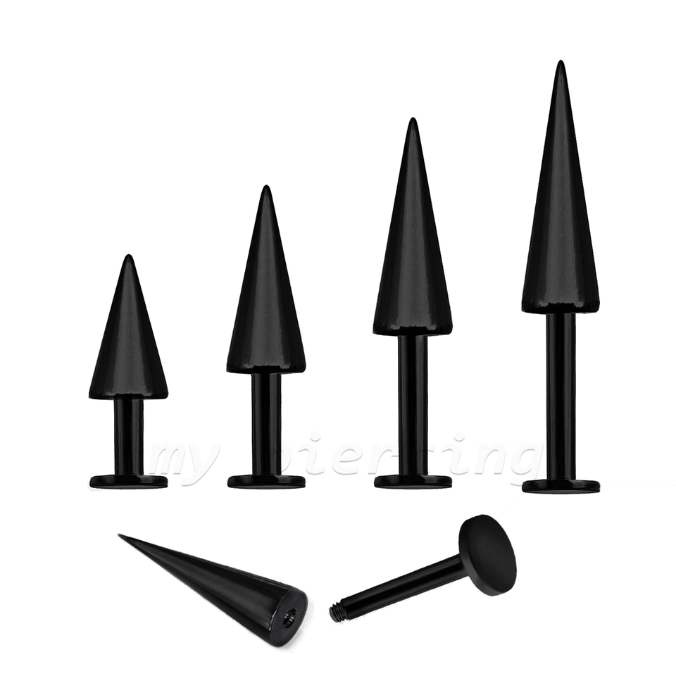 18G 16G 14G Anodized Surgical Steel Spike Chin Labret Monroe Tragus ...