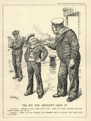 1929 British Cartoon- ANGLO-GERMAN NAVAL AGREEMENT - Kriegsmarine ...