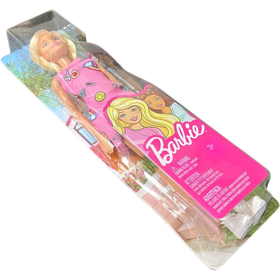 Mattel Barbie Doll FJF13 T7439 White Blonde Female Pink Dress White ...