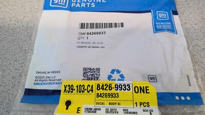 Chevrolet OEM 2017-2020 Malibu Exterior Decal Sticker 84269933 New in ...