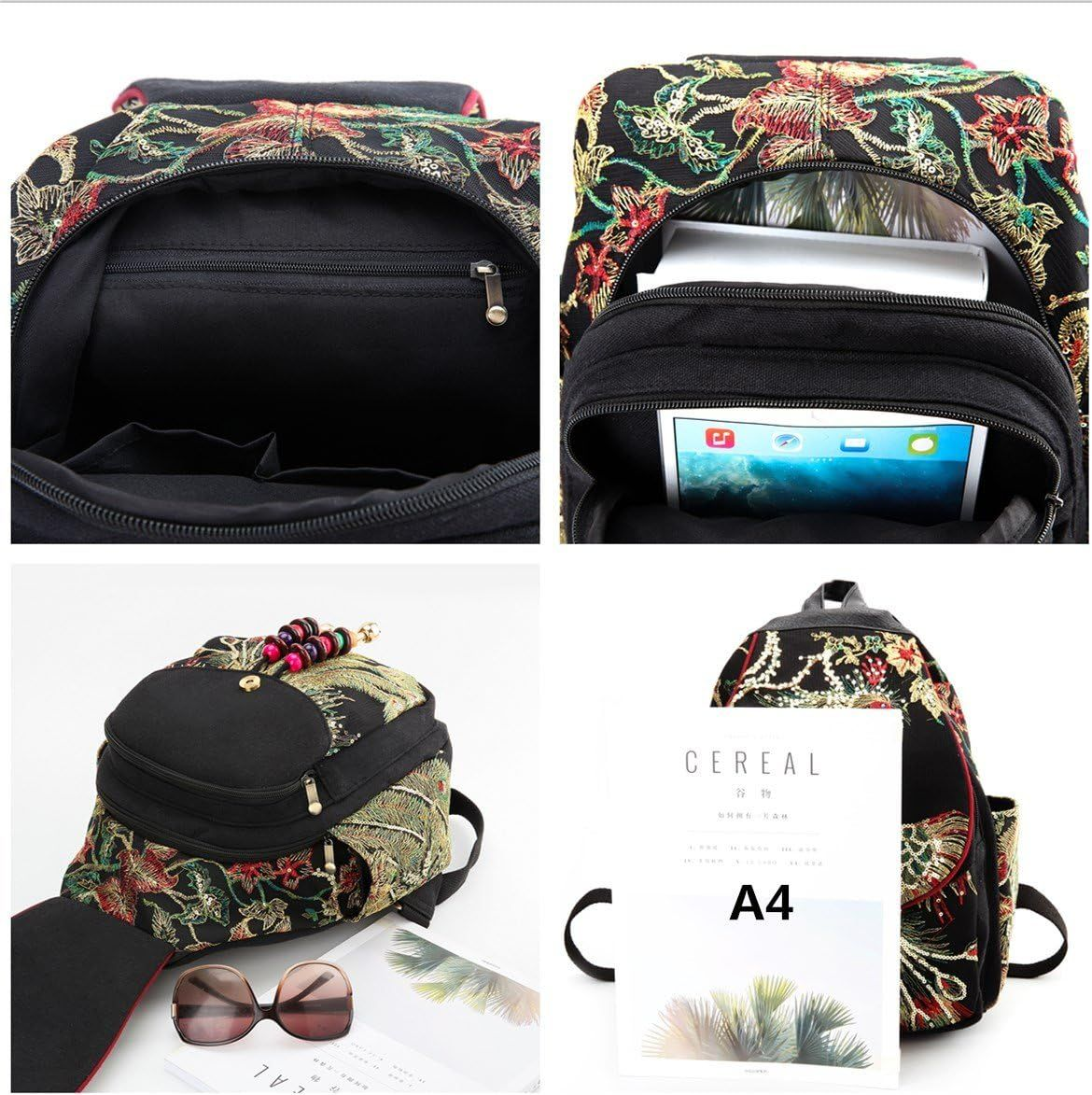 Goodhan Vintage Phoenix Sequins Embroideried Women Backpack Style 01 ...
