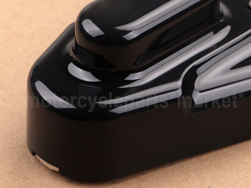 Black Phantom Rear Axle Covers For Harley Softail Custom FXSTC 1986 ...