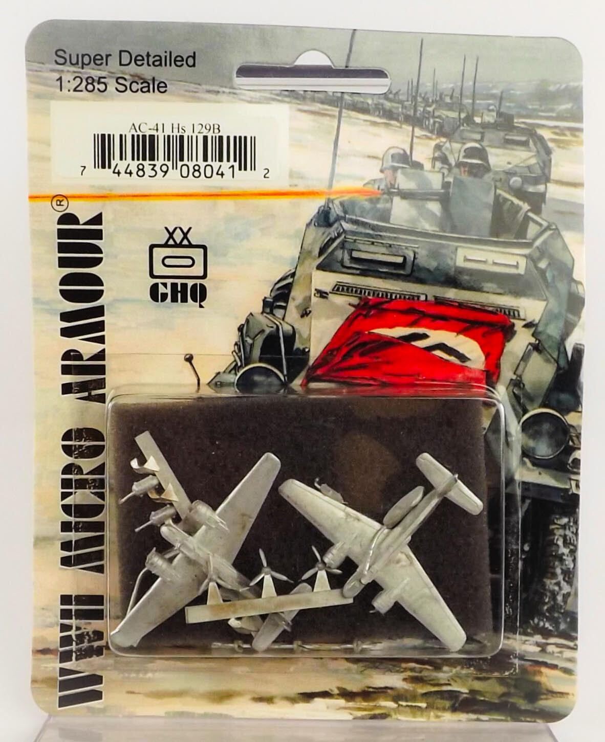 GHQ WWII Micro Armour AC-41 Hs129B 1/285 Scale Cast Metal Kit | eBay