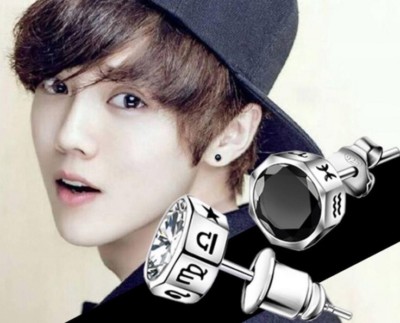 7mm Men Women Sterling Silver Post Stud Cubic Zirconia CZ Earrings Gift ...