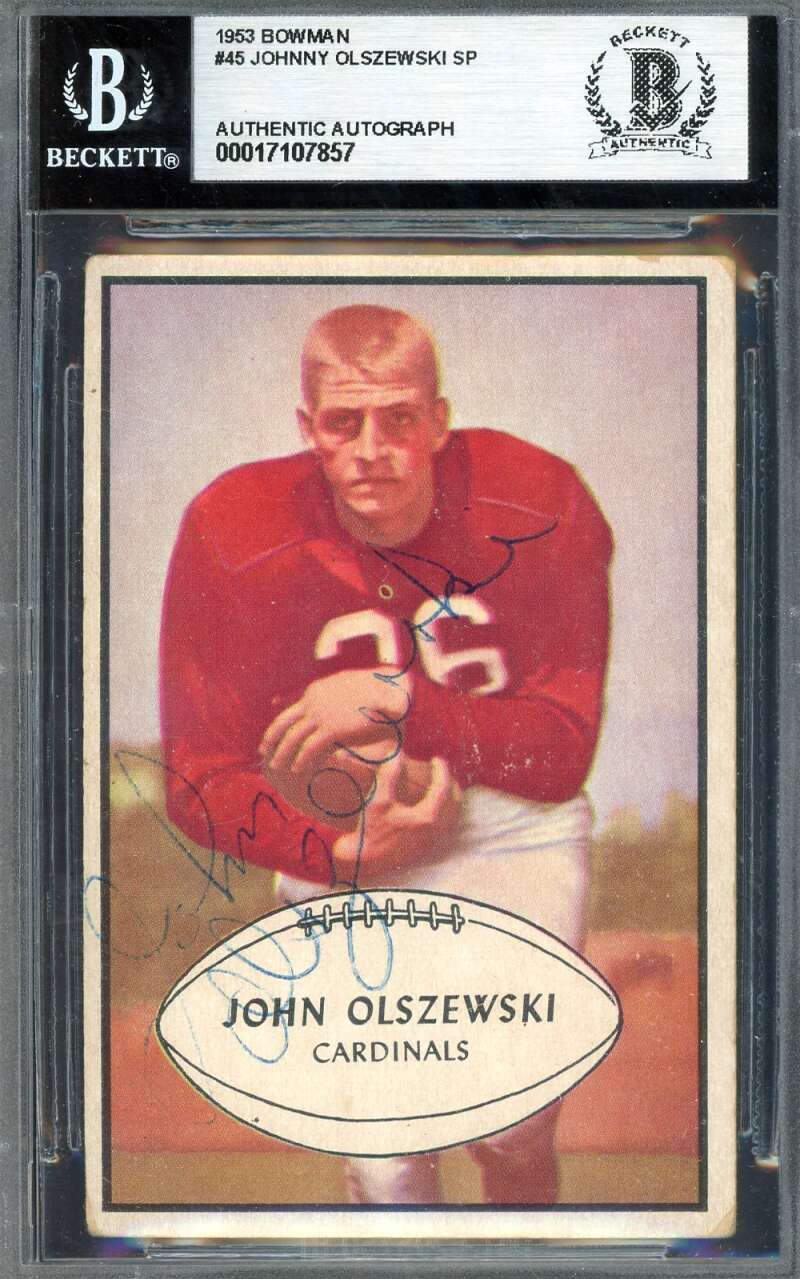Johnny Olszewski Beckett BAS Signed 1953 Bowman Rookie Autograph | eBay