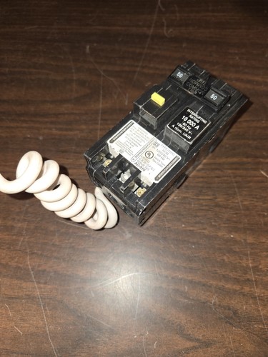 Square D Homeline HOM250GFI 2 Pole 50 Amp 120/240V Plug In HOM GFIC GFI ...
