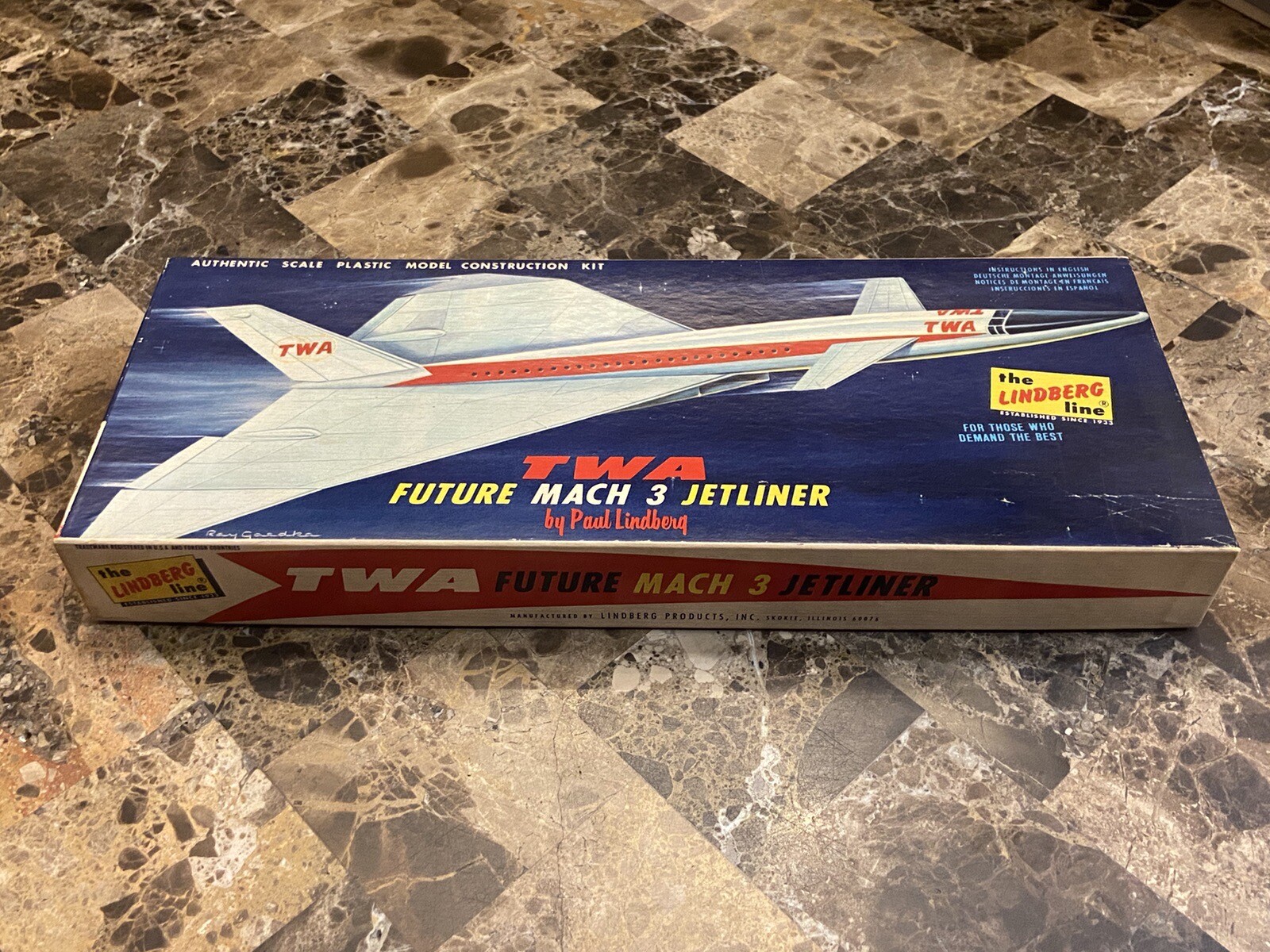 Rare Lindberg TWA Future Mach 3 Jetliner 1965 573-100 Open Box Complete | eBay