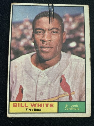 1961 Topps Baseball Card #232 Bill White St. Louis Cardinals Fair Free ...