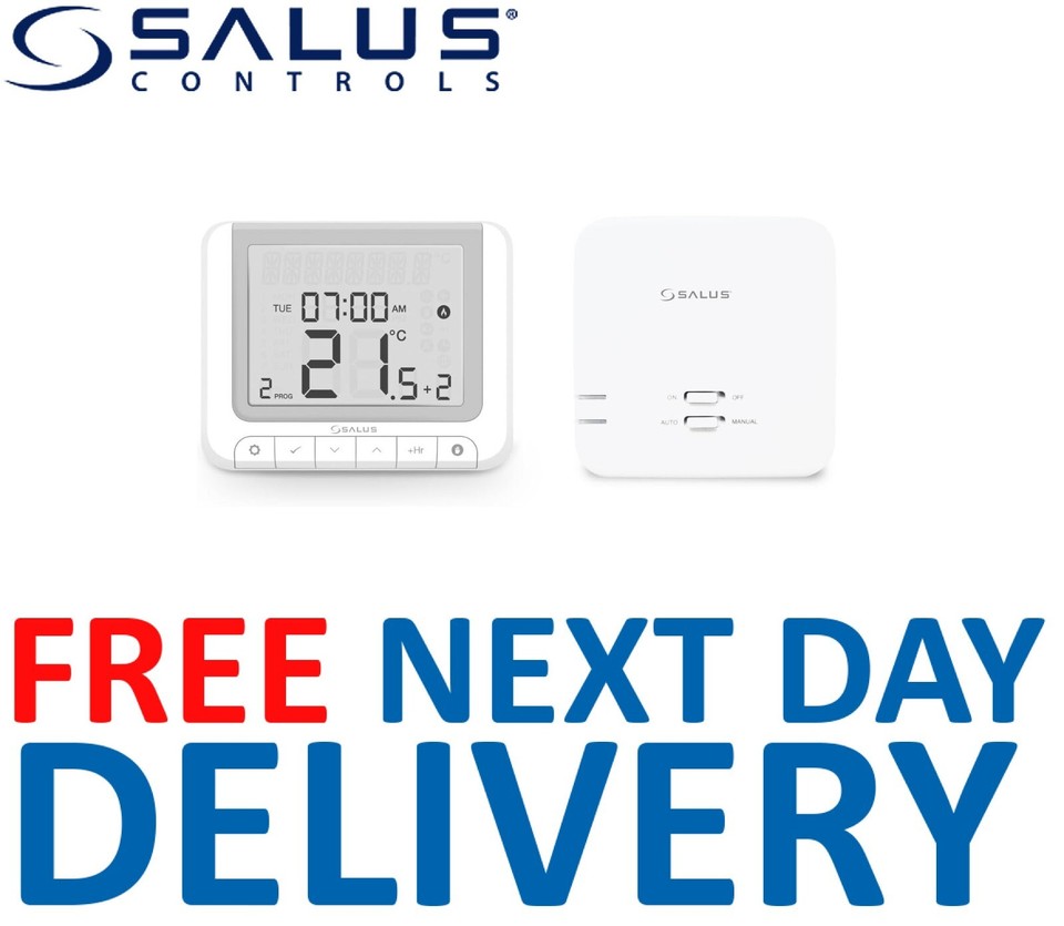 Salus RT520RF Wireless Programmable Thermostat & Receiver - 5 Year ...