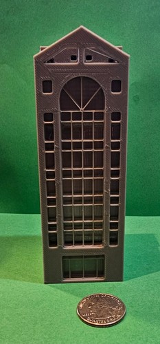 N-Scale High-Rise Building with Windows #3 3D Model 1:160 Scale Train ...