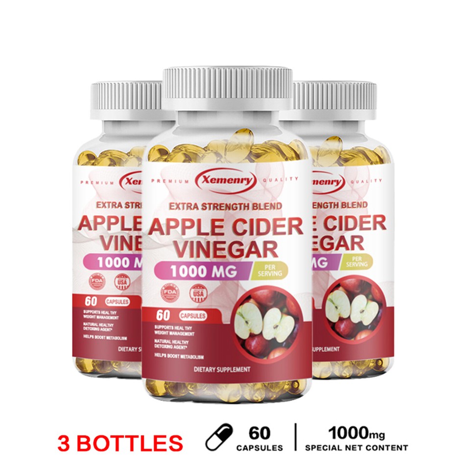 Apple Cider Vinegar - Weight Loss, Detox, Fat Burning, Digestive Support | eBay