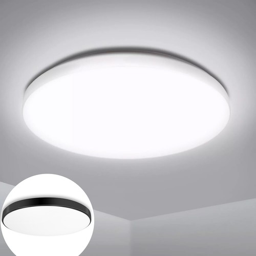ROUND LED CEILING LIGHT PANEL DOWN LIGHTS BATHROOM KITCHEN LIVING ROOM ...