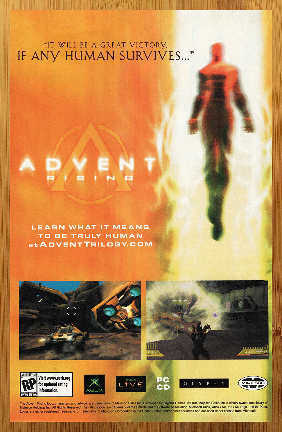2005 Advent Rising Xbox Vintage Print Ad/Poster Official Authentic ...