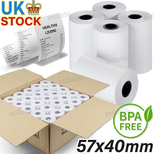 57x40mm Thermal Paper Machine Till Credit Rolls Card Cash Register ...