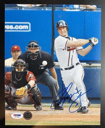 CHIPPER JONES SIGNED 8X10 PHOTO PSA/DNA COA ATLANTA BRAVES HOF Auto ⚾ ...